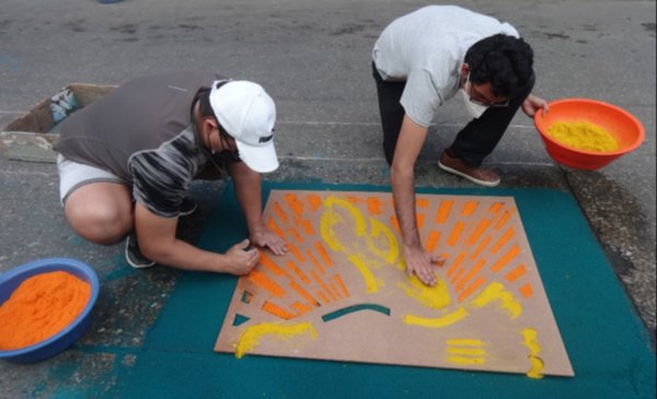 En imágenes| Así se elaboran las alfombras de Semana Santa en Guatemala
